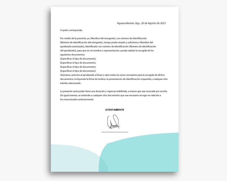 Carta De Recepción De Documentos - iCartas.org