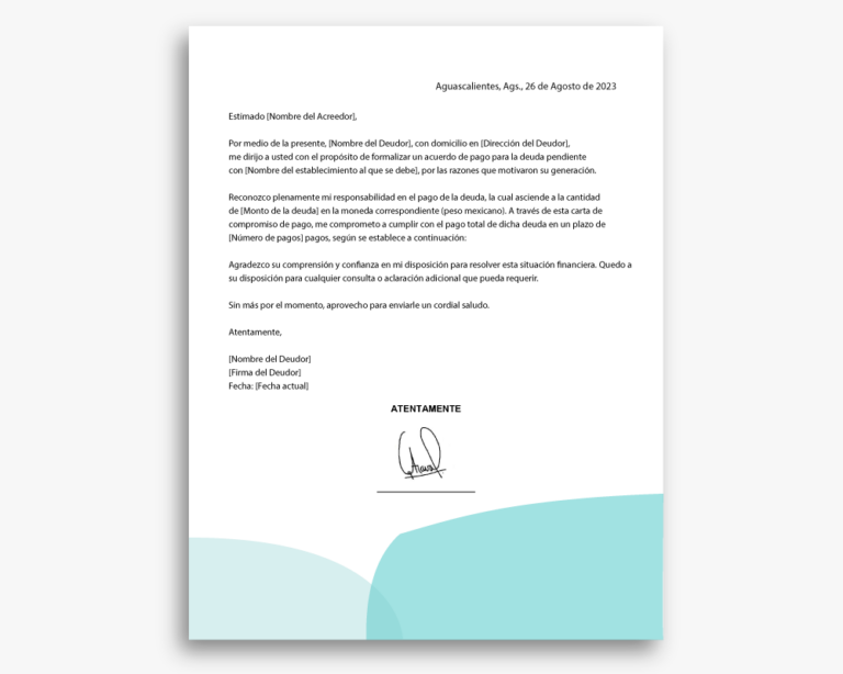 Carta Compromiso De Asistencia Laboral - iCartas.org